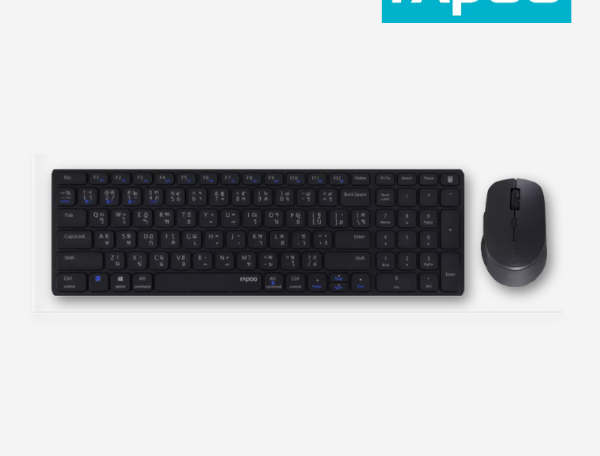 RAPOO 9350M Multi-mode Wireless Keyboard & Mouse - Wilcon Distribution